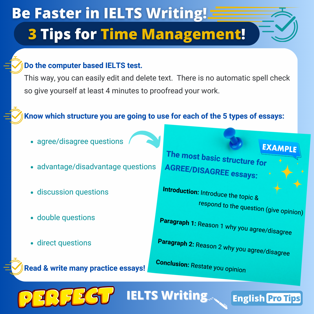 Be Faster in IELTS Writing! | ielts.englishprotips.com